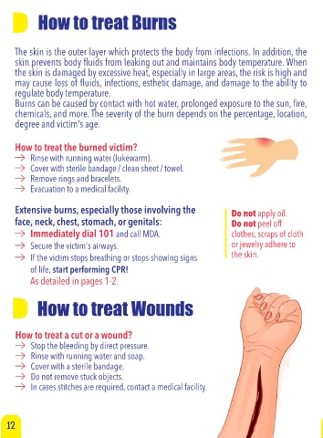 Burn First Aid Instructions